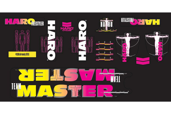 Haro 1989 Master Replacement Decals – Seventy Eight BMX Store